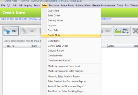 Chapter 7.4 – Credit Note | CY-GRP