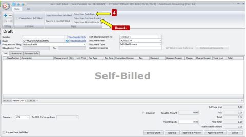 CONSOLIDATE SELF-BILL E-INVOICE IN AUTOCOUNT ACCOUNTING | CY-GRP